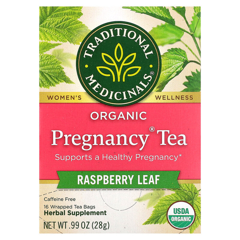 Traditional Medicinals Organic Pregnancy Tea, Raspberry Leaf Caffeine ...